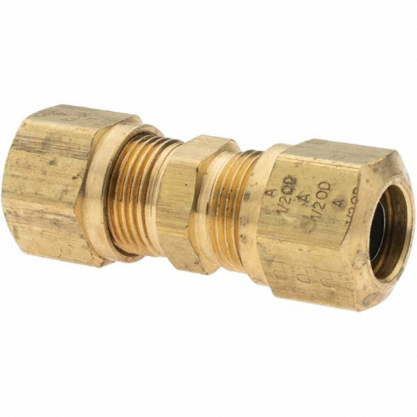 Parker - Compression Tube Union: 1/2" Tube OD, Compression x ...