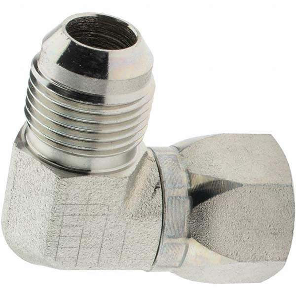 Value Collection - Steel Flared Tube 90 Deg Swivel Elbow: 5/8" OD, 37 deg Flared Angle | MSC Direct