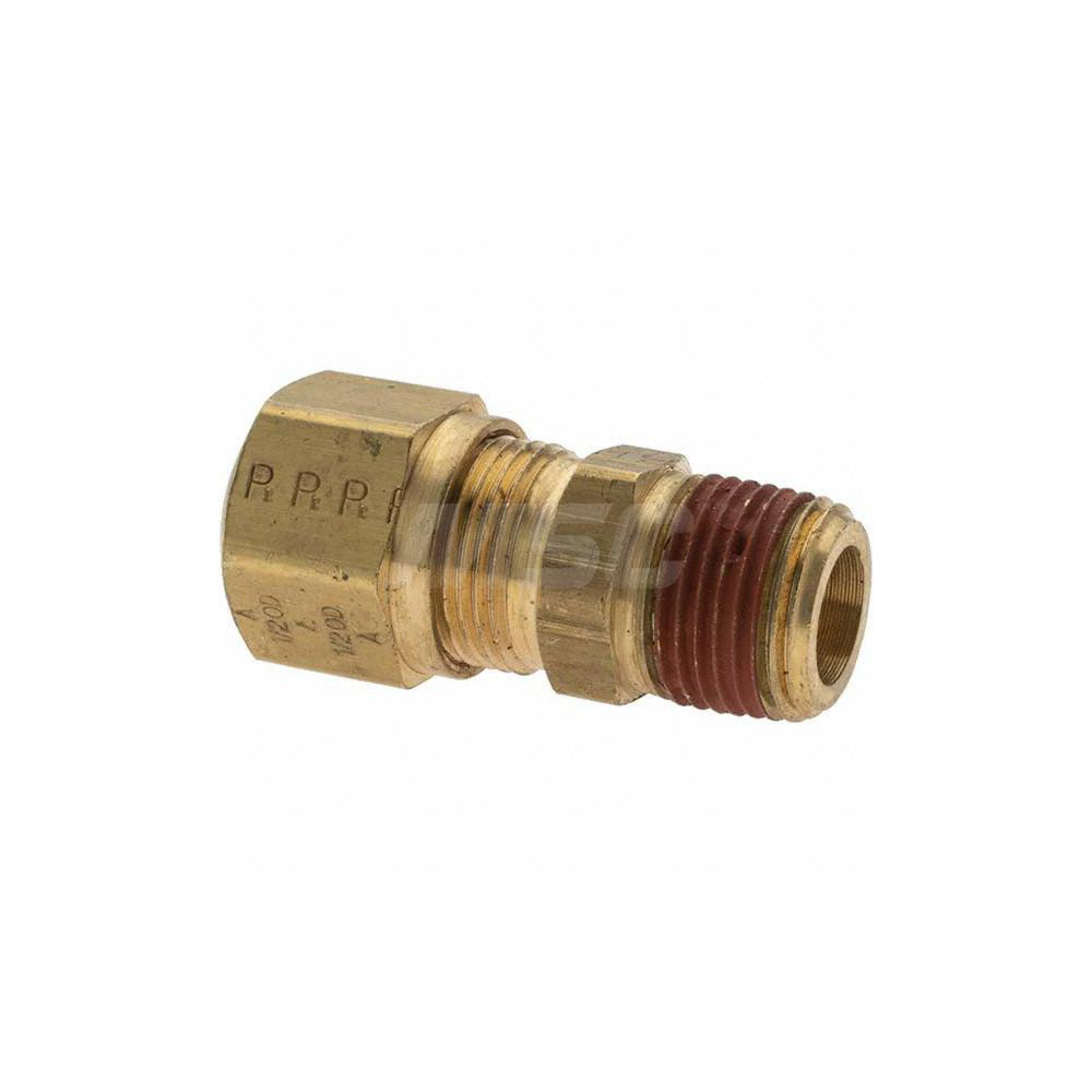 Parker - Compression Tube Connector: 1/2" Tube OD, Compression x MNPT ...