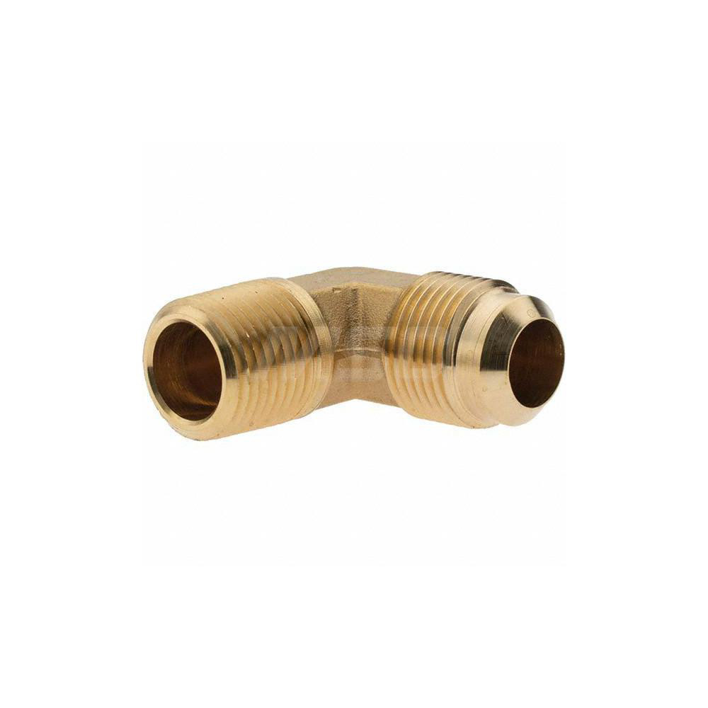 Parker - Brass Flared Tube 90 Deg Male Elbow: 5/8" OD, 1/2-14 Thread, 45 deg Flared Angle | MSC ...