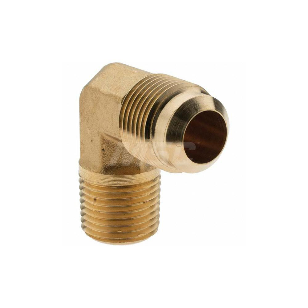 Parker - Brass Flared Tube 90 Deg Male Elbow: 5/8" OD, 1/2-14 Thread, 45 deg Flared Angle | MSC ...