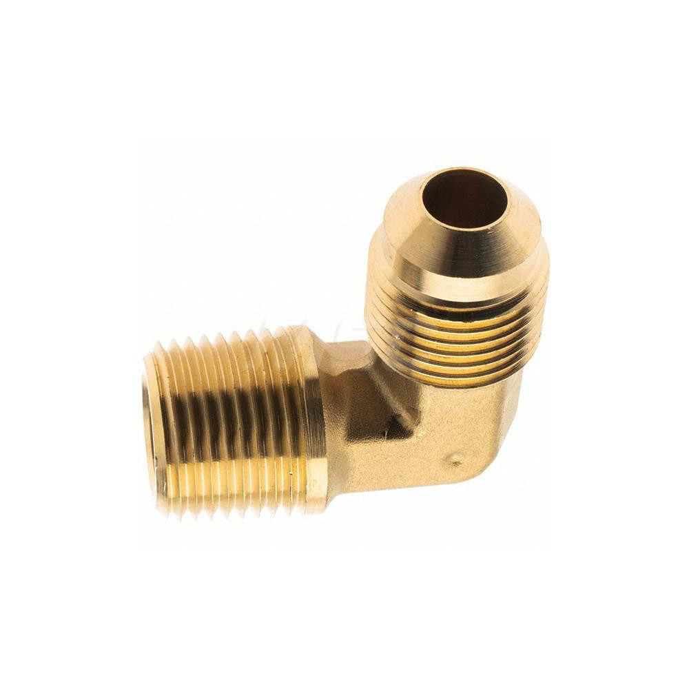 Parker - Flared Tube 90 Deg Male Elbow: 3/8" OD, 3/8-18 Thread, 45 deg Flared Angle | MSC Direct