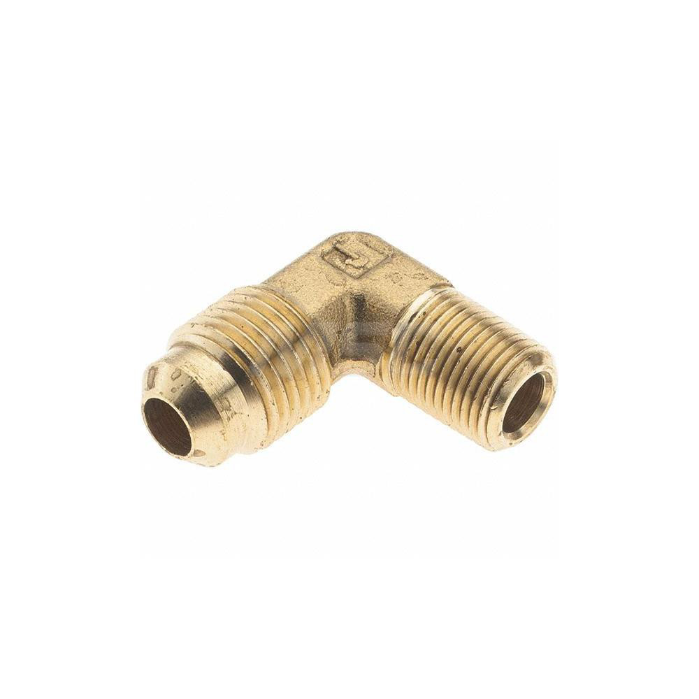 Parker - Flared Tube 90 Deg Male Elbow: 5/16" OD, 1/8-27 Thread, 45 deg Flared Angle | MSC Direct