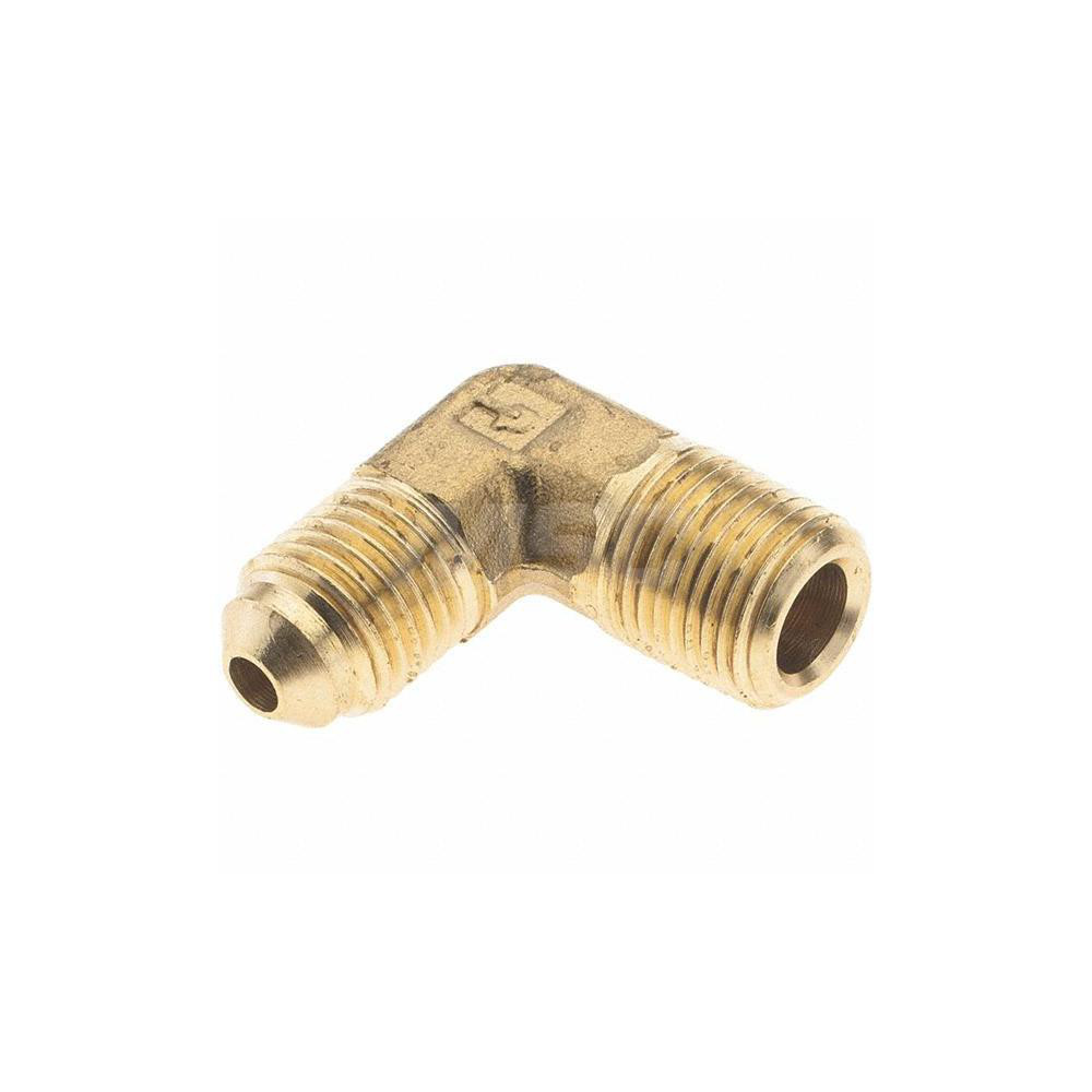 Parker - Flared Tube 90 Deg Male Elbow: 3/16" OD, 1/8-27 Thread, 45 deg Flared Angle | MSC Direct