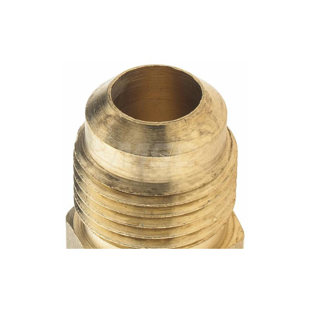 Parker - Brass Flared Tube Connector: 1/2" OD, 1/4-18 Thread, 45 deg Flared Angle | MSC Direct