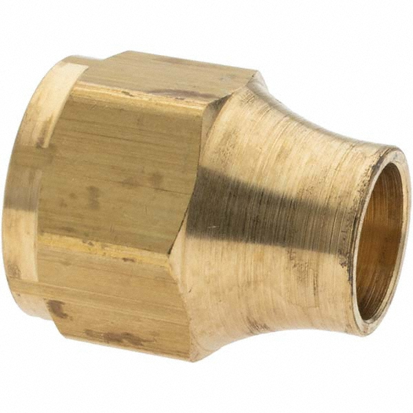 Parker - Brass Flared Tube Nut: 1/2" OD, 3/4-16 Thread, 45 deg Flared Angle | MSC Direct