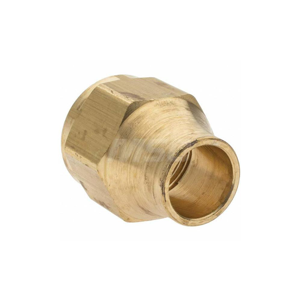 Parker - Brass Flared Tube Nut: 1/2" OD, 3/4-16 Thread, 45 deg Flared ...