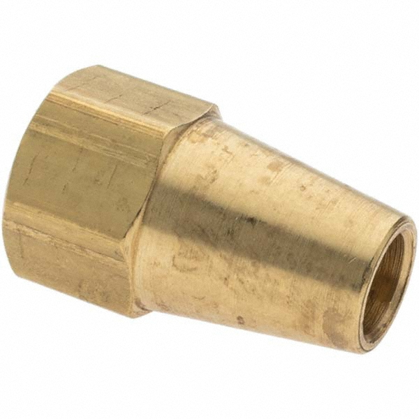Parker - Brass Flared Tube Nut: 5/16" OD, 1/2-20 Thread, 45 deg Flared ...