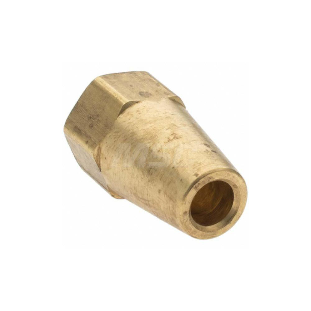 Parker - Brass Flared Tube Nut: 3/16" OD, 3/8-24 Thread, 45 deg Flared Angle | MSC Direct