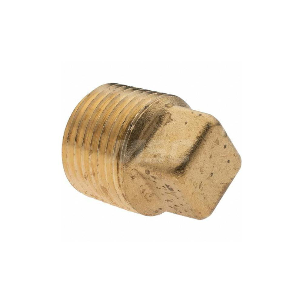 Parker - Industrial Pipe Square Head Plug: 1/2" Male Thread, MNPTF ...