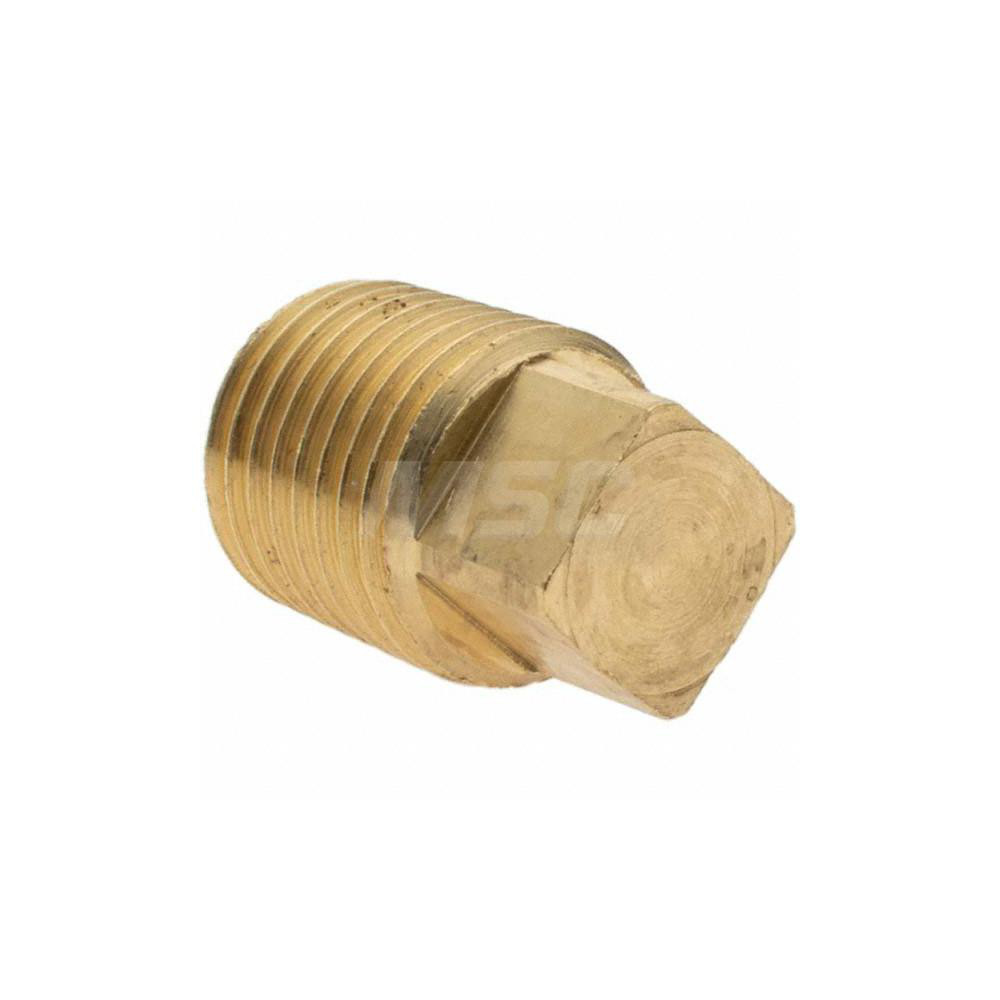 Parker - Industrial Pipe Square Head Plug: 1/4" Male Thread, MNPTF ...