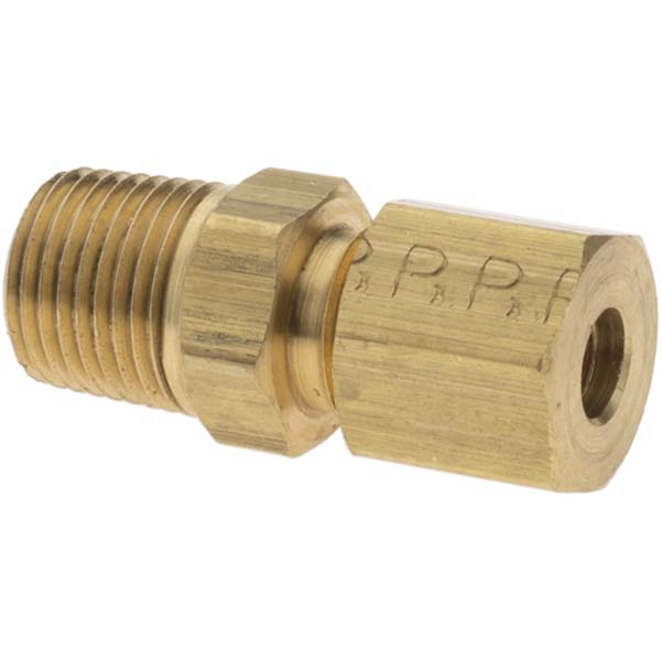 Parker 3 16 Tube OD X 1 8 27 Thread Brass Compression Tube Male Parker 3 16 Tube OD X 1 8 27 Thread Brass Compression Tube Male
