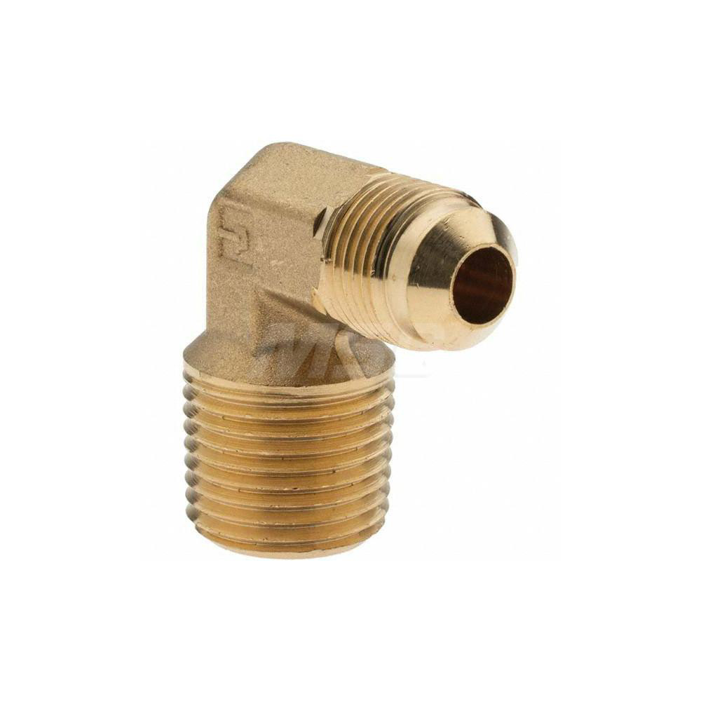 Parker - Flared Tube 90 Deg Male Elbow: 3/8" OD, 1/2-14 Thread, 45 deg Flared Angle | MSC Direct
