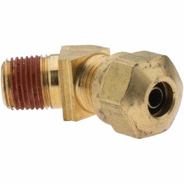Parker - Compression Tube 45 deg Male Elbow: 1/4" Tube OD, Tube x Compression | MSC Direct