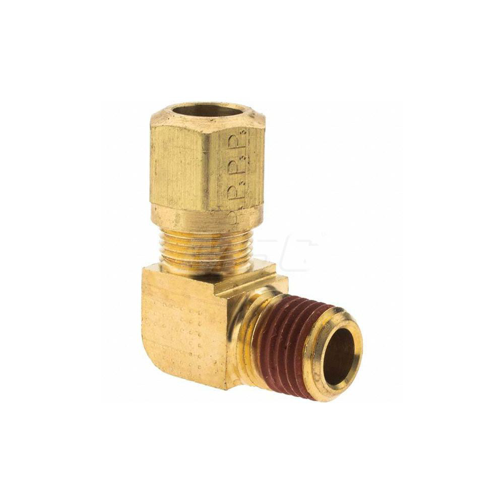 Parker - 3/8" Tube OD x 1/4 Thread Brass Compression Tube Male Elbow ...