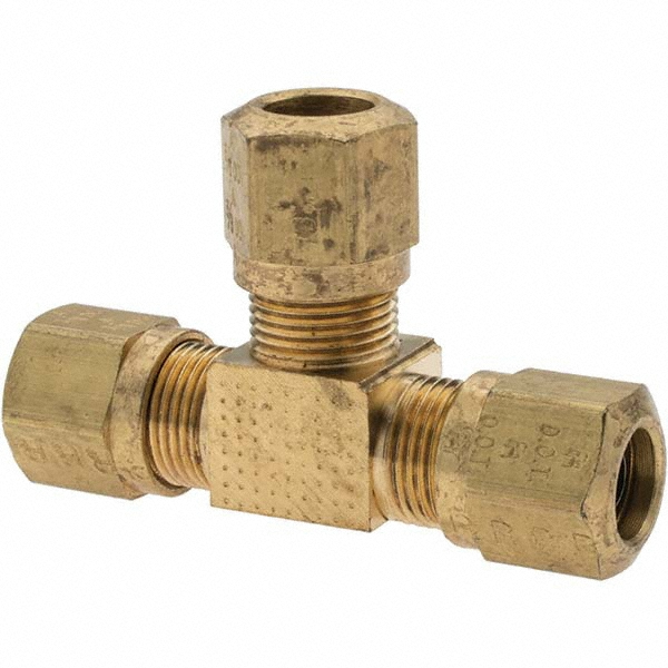 Parker - Compression Tube Union: 3/8" Tube OD, Compression x Compression x Compression | MSC Direct