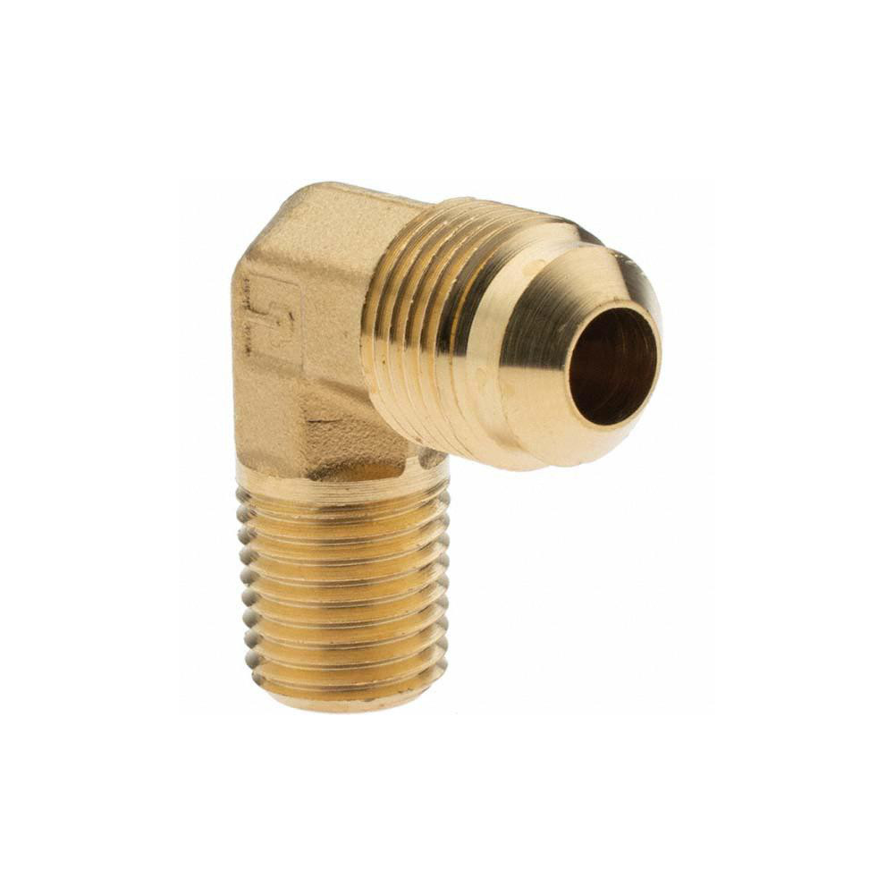 Parker - Brass Flared Tube 90 Deg Male Elbow: 3/8" OD, 1/4-18 Thread, 45 deg Flared Angle | MSC ...