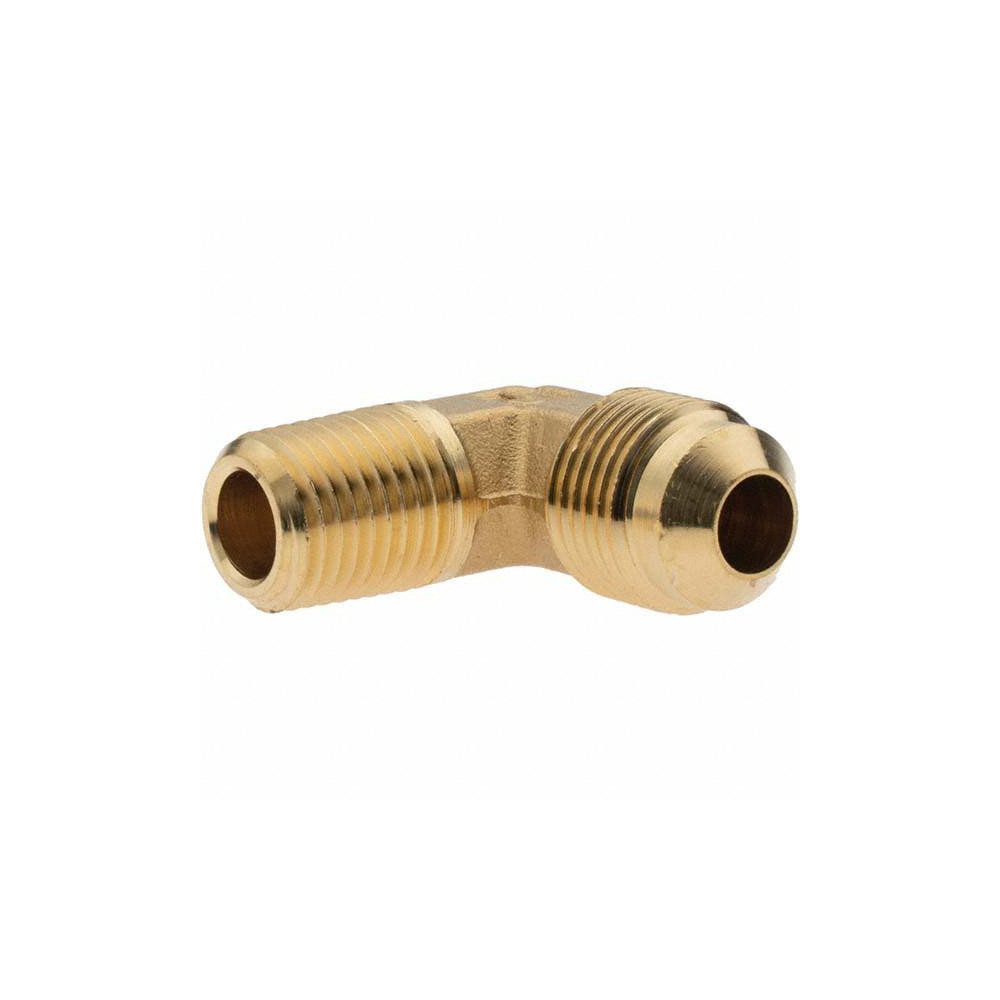 Parker - Brass Flared Tube 90 Deg Male Elbow: 3/8" OD, 1/4-18 Thread, 45 deg Flared Angle | MSC ...