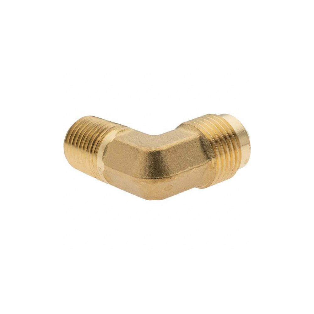 Parker - Brass Flared Tube 90 Deg Male Elbow: 3/8" OD, 1/4-18 Thread, 45 deg Flared Angle | MSC ...