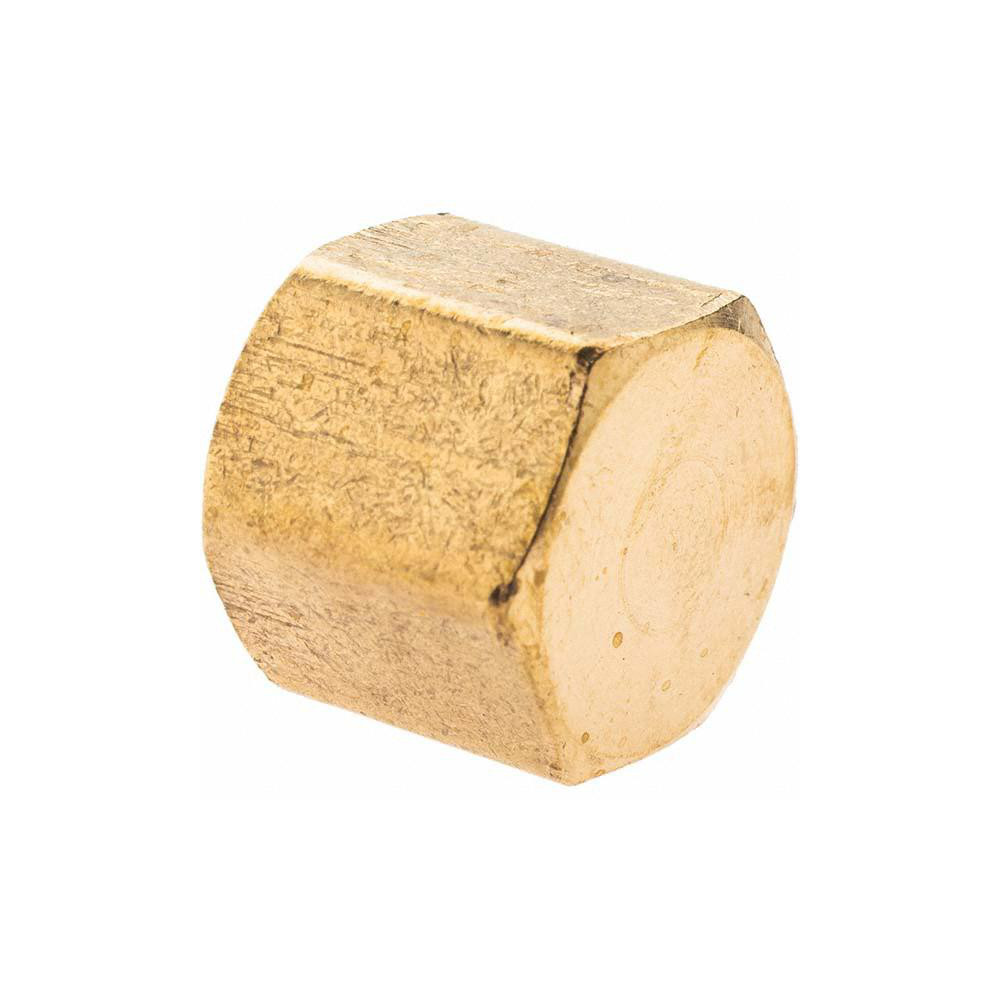 Value Collection - Brass Pipe Cap: 1/4" Fitting, MNPT x FNPT | MSC Direct