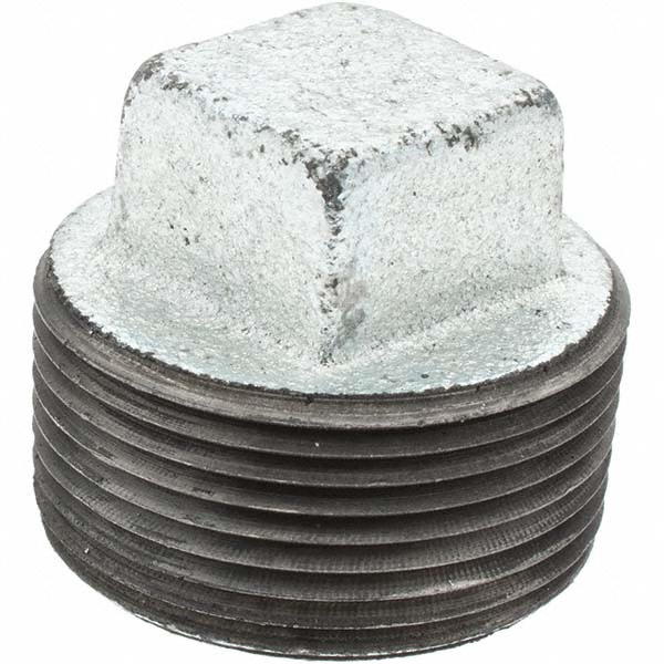Value Collection - Malleable Iron Pipe Square Plug: 1-1/4" Fitting ...