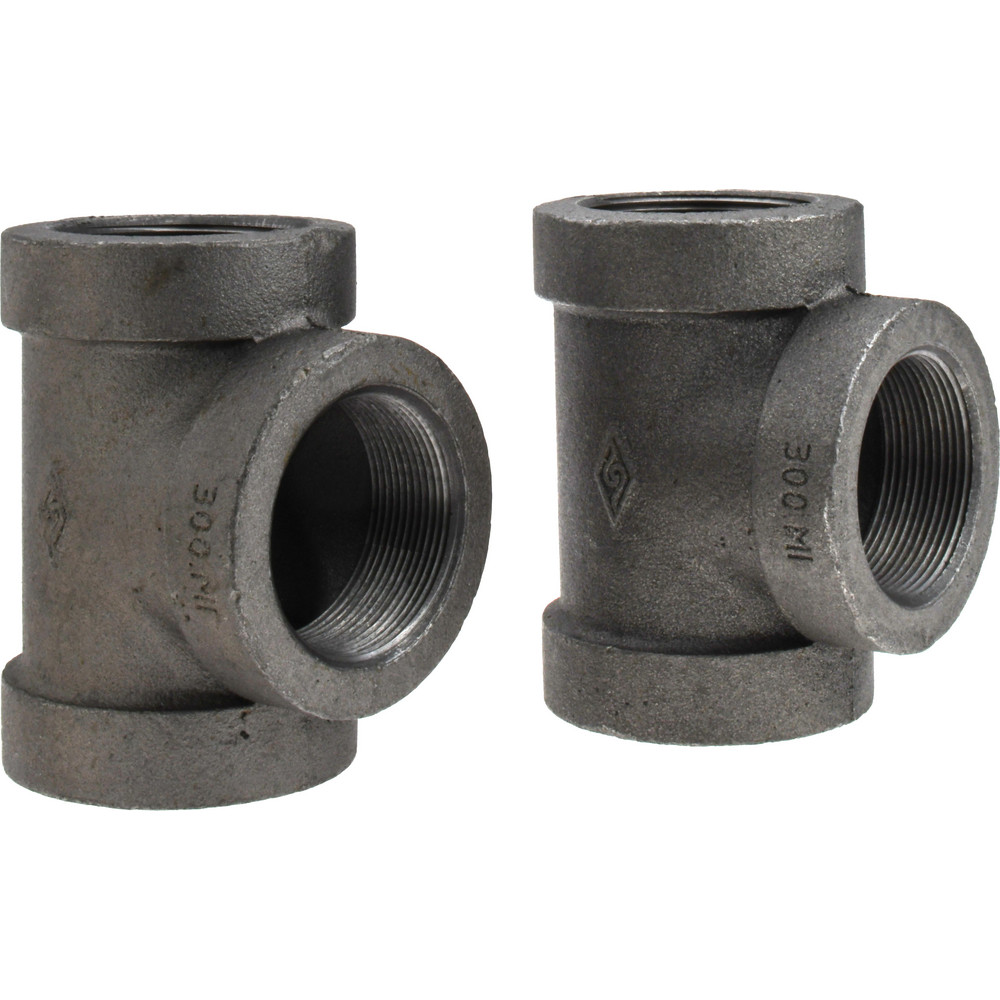 Anvil - Black Pipe Fittings: Fitting Type: Tee; Fitting Size: 2"; End ...
