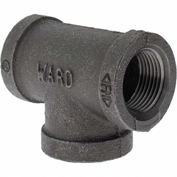 Value Collection - Size 3/4", Class 150, Malleable Iron Black Pipe Tee ...