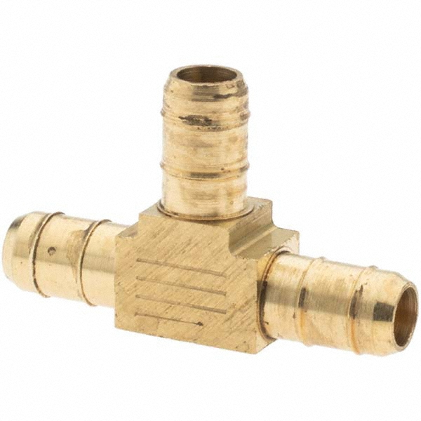 Parker - 1/4 x 11/64" Tube ID, Metal Barbed Union Tube Tee - 01795731 - MSC Industrial Supply