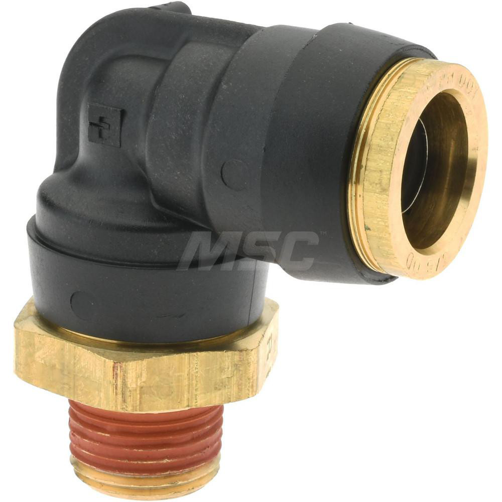 Parker - Push-to-Connect Tube x MNPT x Tube x Male Fitting: 90 deg Swivel Elbow, 5/8" OD | MSC ...