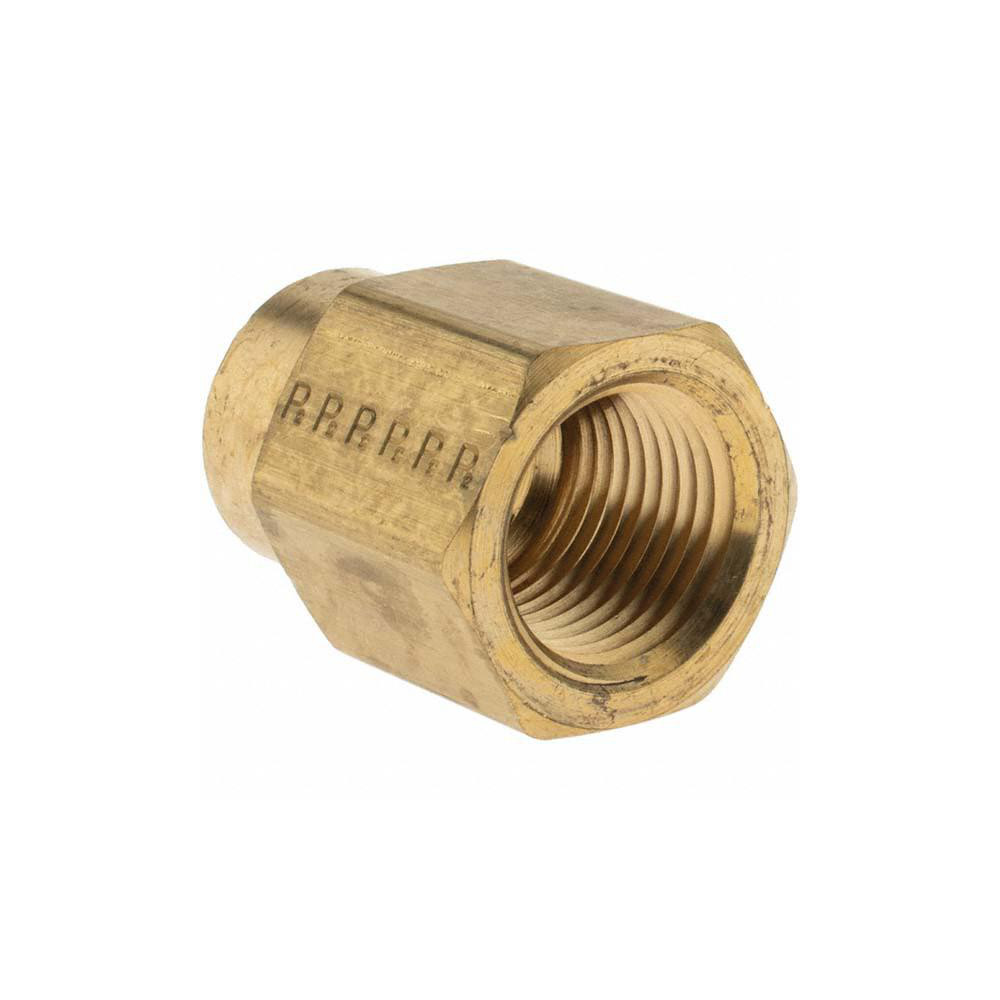 Parker - Industrial Pipe Coupling: 1/2 x 3/8" Female Thread, FNPTF ...