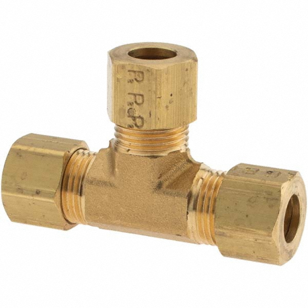 Parker - Compression Tube Union: 1/2-24, 5/16" Tube OD, Compression x ...