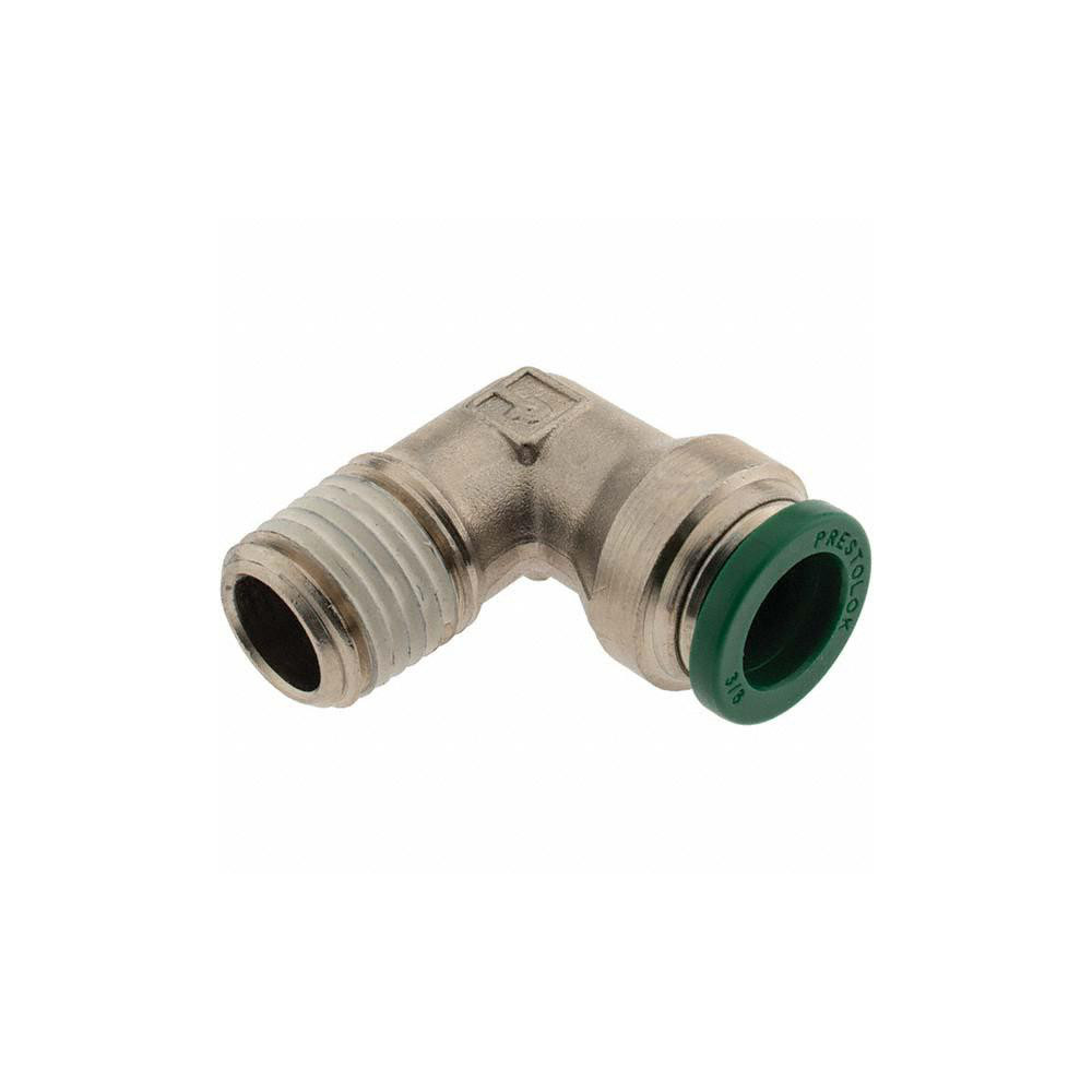 Parker - Push-to-Connect Tube x MNPT x Tube x Male Fitting: 90 deg Elbow, NPTF, 3/8" OD | MSC Direct