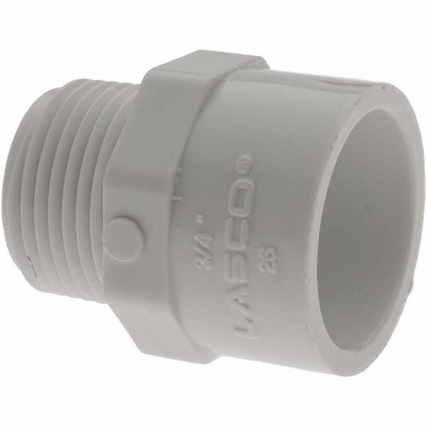 Value Collection - 3/4" PVC Plastic Pipe Male Adapter | MSC Direct