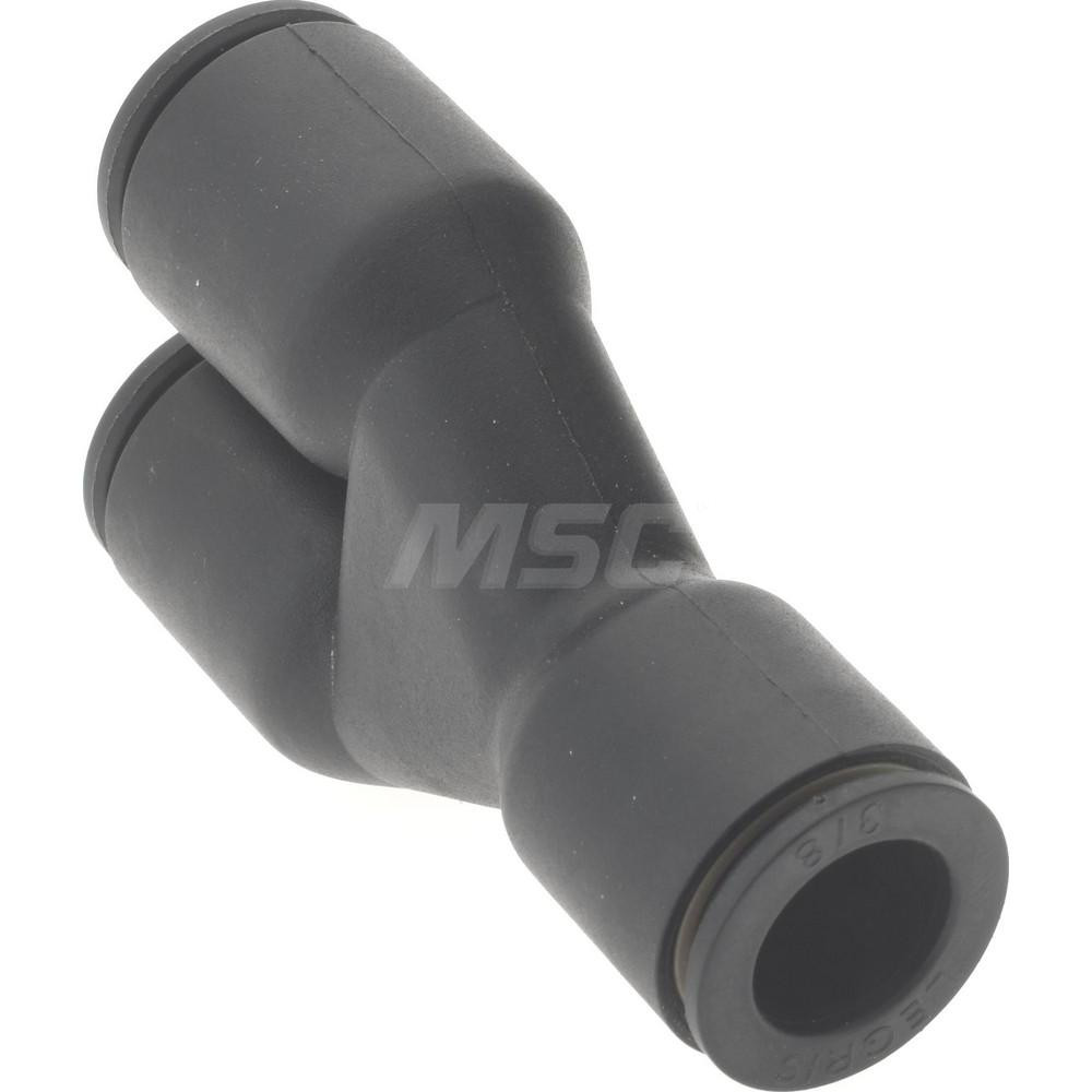 Parker - Push-to-Connect Tube x Tube Fitting: Union Y, 3/8" OD | MSC Direct