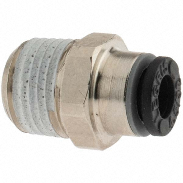 Parker - Push-to-Connect Tube x MNPT Fitting: Connector, NPT, 5/32" OD ...