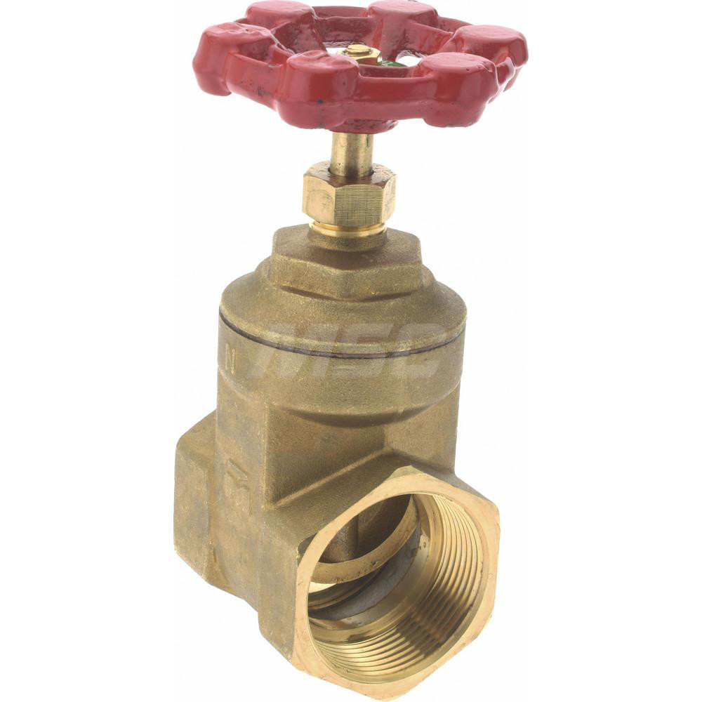 Mueller Industries - Gate Valve: Gate, 1-1/2" Pipe, FNPT x FNPT, Bronze ...
