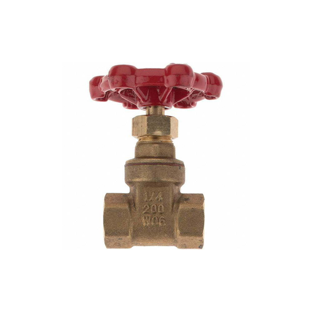 Mueller Industries - Gate Valve: Gate, 1/4" Pipe, FNPT x FNPT, Bronze ...