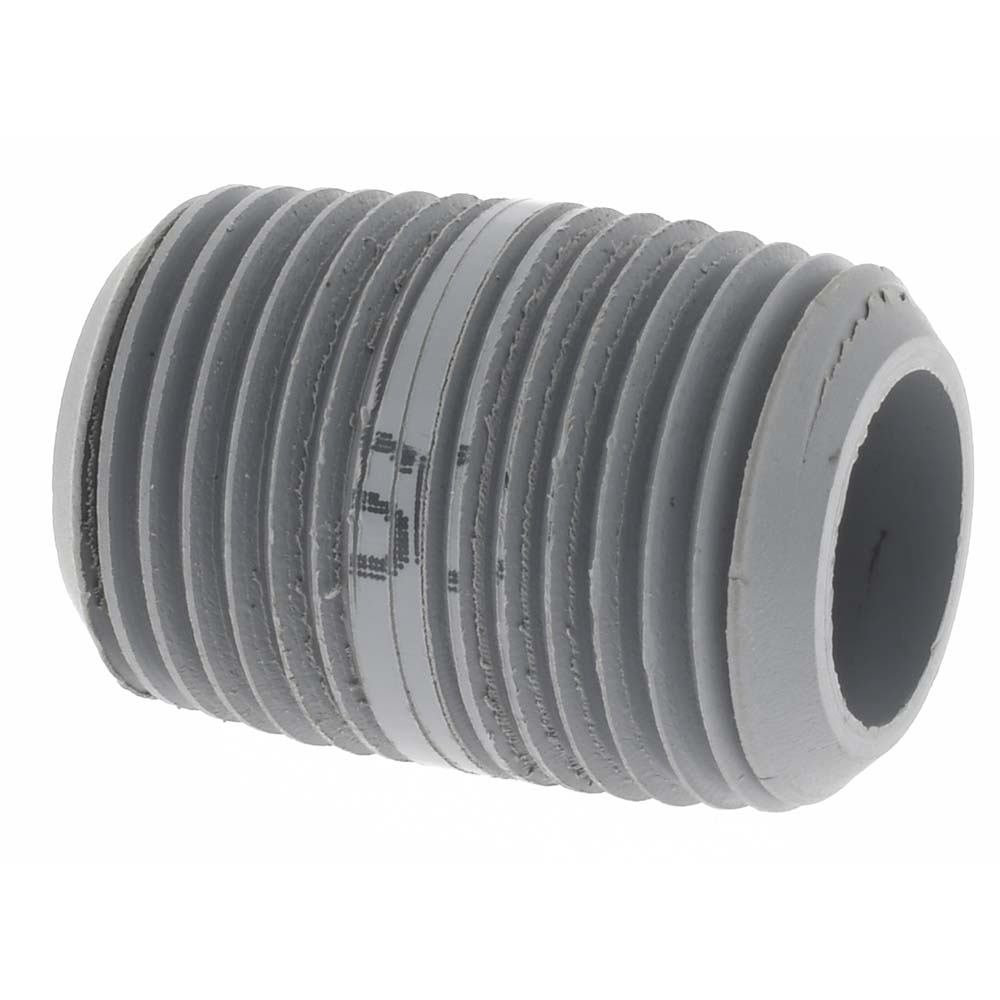 Value Collection - 1/2" Pipe, 1-1/8" Long CPVC Threaded Plastic Pipe ...