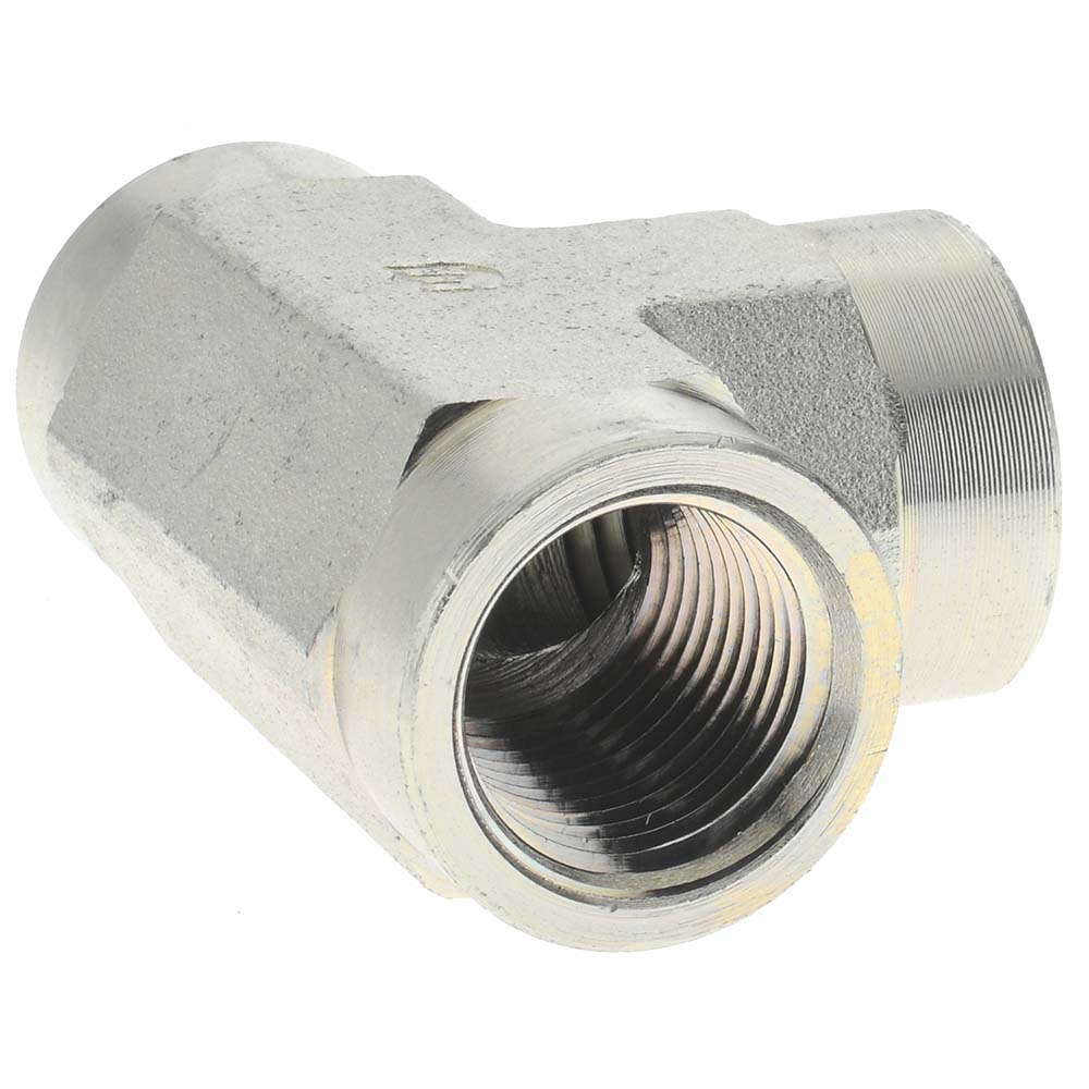 Brennan - 1/2 x 1/2 x 1/2 Female FNPT x FNPT x FNPT Industrial Pipe Tee ...
