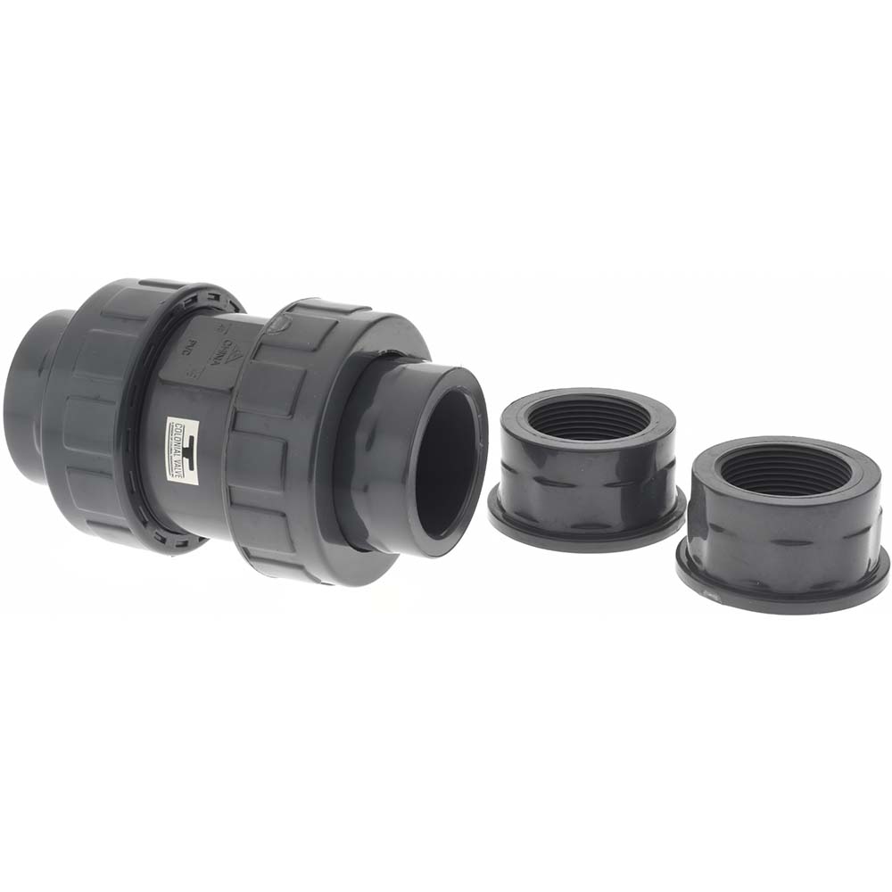 Value Collection - 1-1/2" PVC Pipe Union Check Valve | MSC Direct