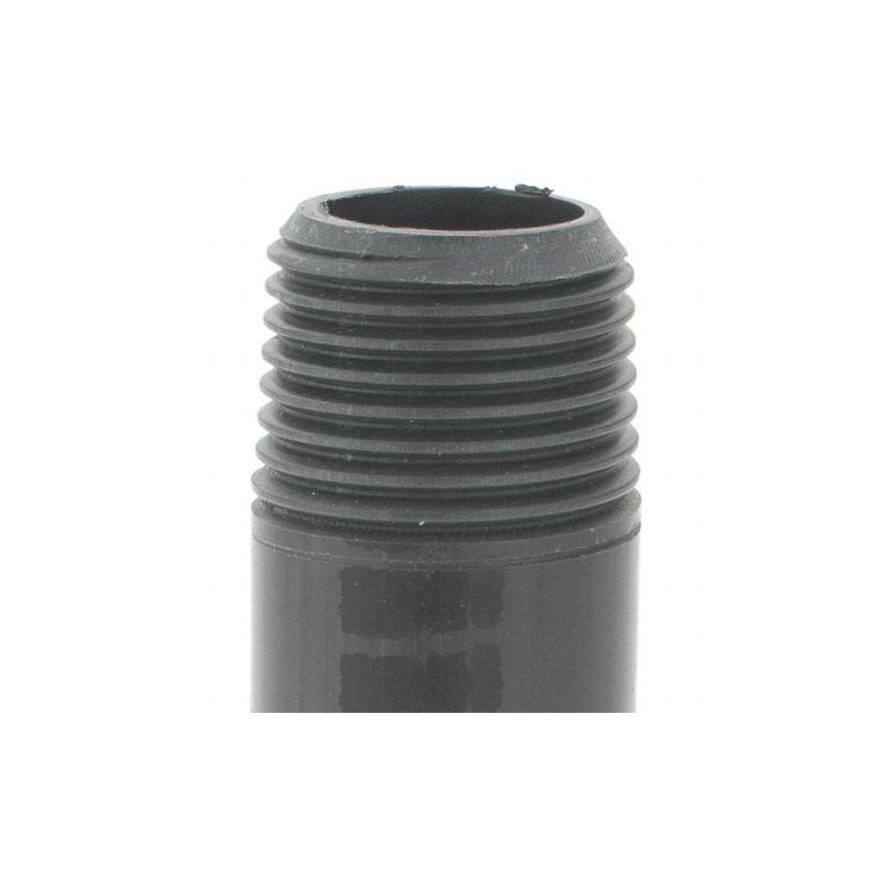 Value Collection - 1/2" Pipe, 4" Long PVC Threaded Plastic Pipe Nipple ...