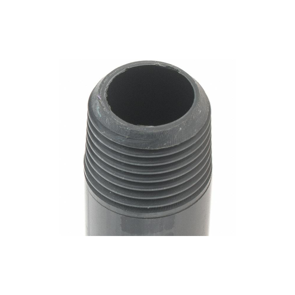 Value Collection - 1/2" Pipe, 4" Long PVC Threaded Plastic Pipe Nipple ...