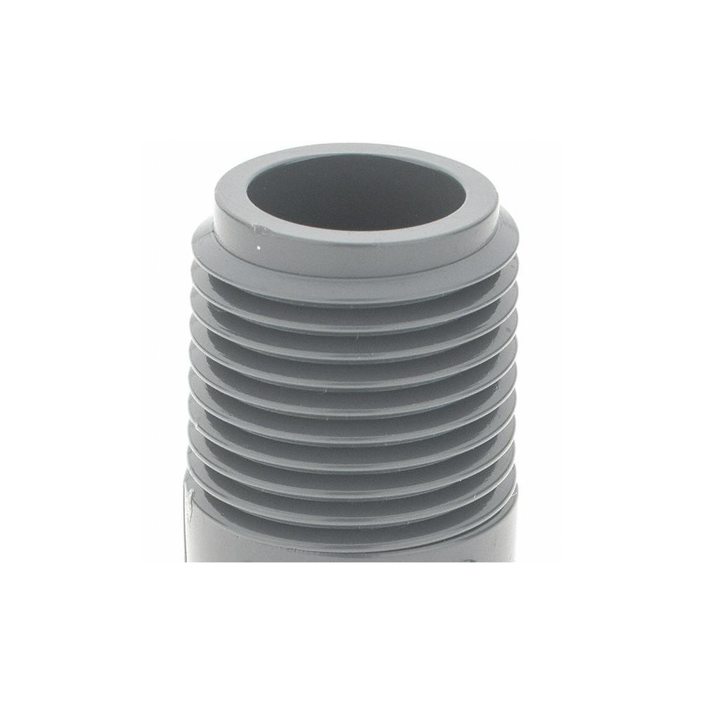 Value Collection - 1/2" Pipe, 2" Long PVC Threaded Plastic Pipe Nipple ...