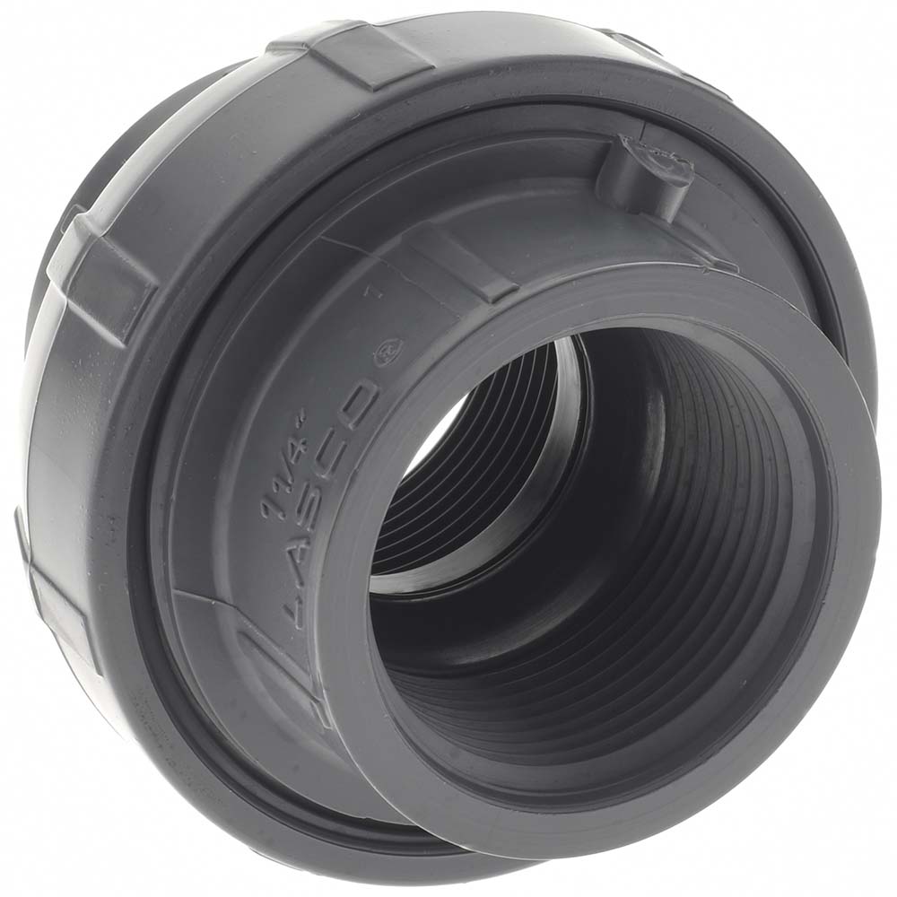 Value Collection - 1-1/4" PVC Plastic Pipe Union with EPDM O-Ring ...