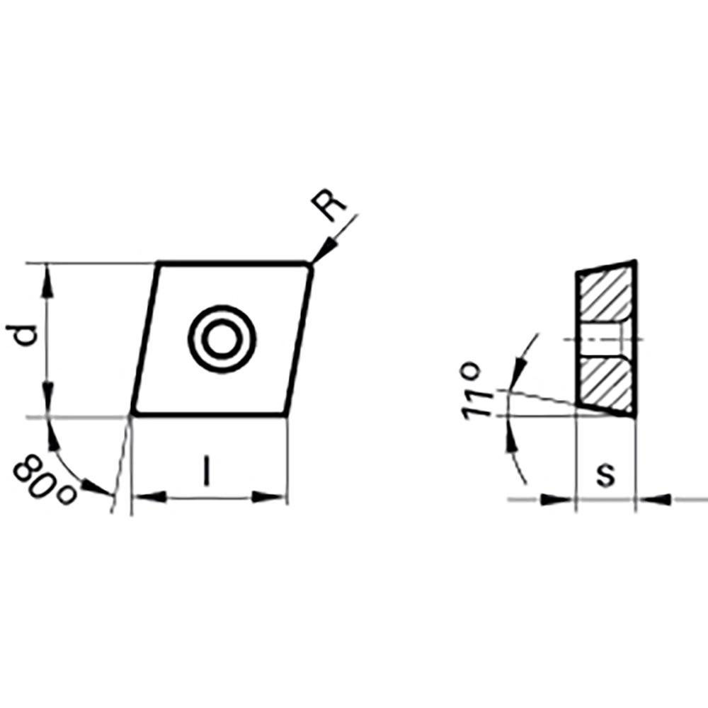 Guhring - Milling Insert: ISO CPGW050204FN, VHM, Solid Carbide | MSC Direct
