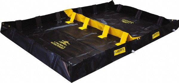 Justrite® - Low Wall Collapsible Berm: 299 gal Capacity, 10' Long, 6 ...
