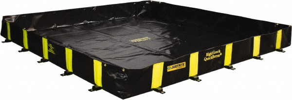 Justrite® - Low Wall Collapsible Berm: 475 gal Capacity, 8' Long, 8 ...