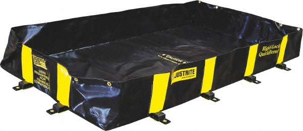 Justrite® - Low Wall Collapsible Berm: 235 gal Capacity, 8' Long, 4 ...