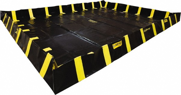 Justrite® - Low Wall Collapsible Berm: 2,990 gal Capacity, 20' Long, 20 ...