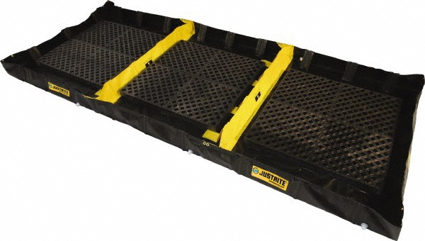 Justrite® - Low Wall Collapsible Berm: 478 gal Capacity, 16' Long, 6 ...